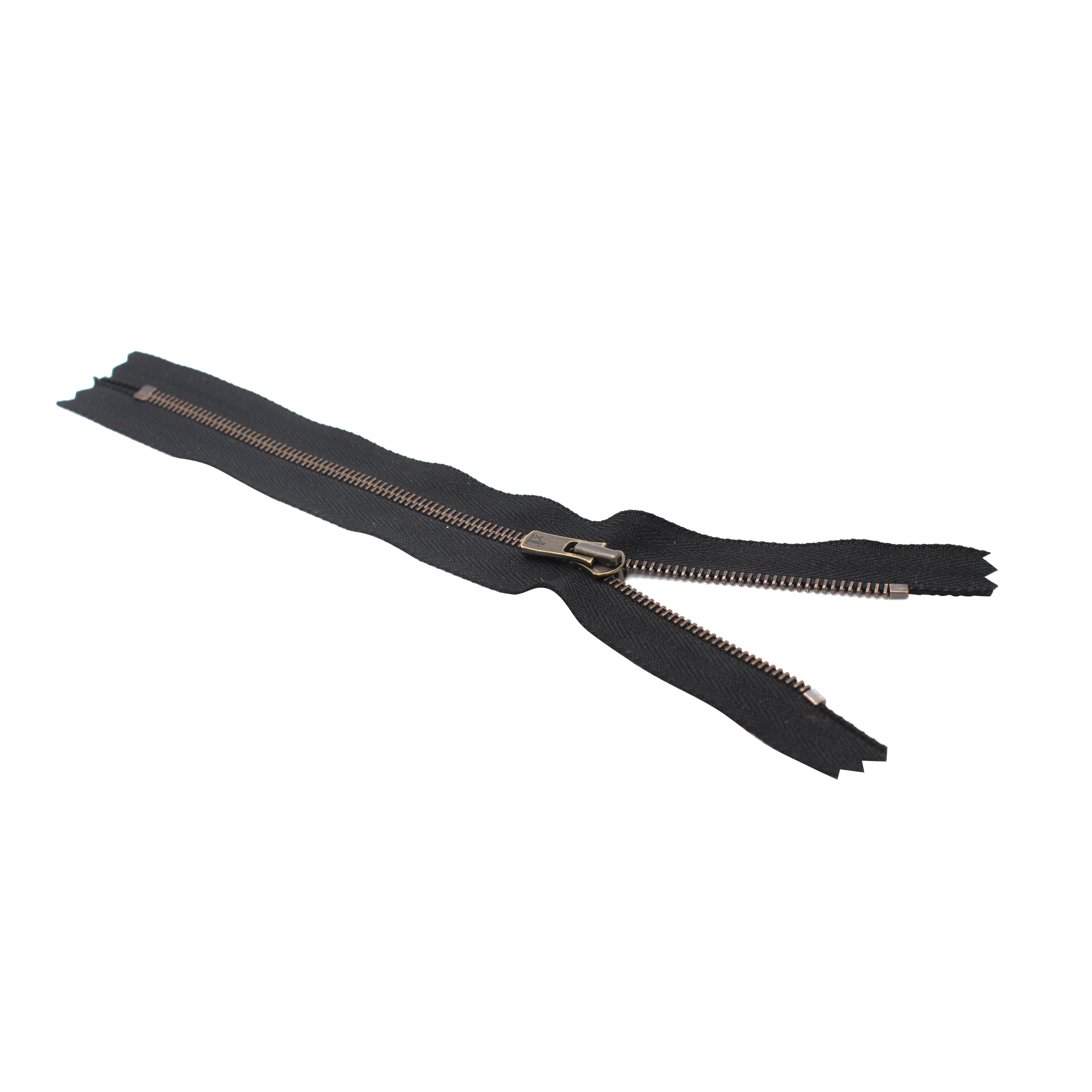 YKK® #2 Excella Antique Brass Zipper - Closed Bottom — Zipper Stop