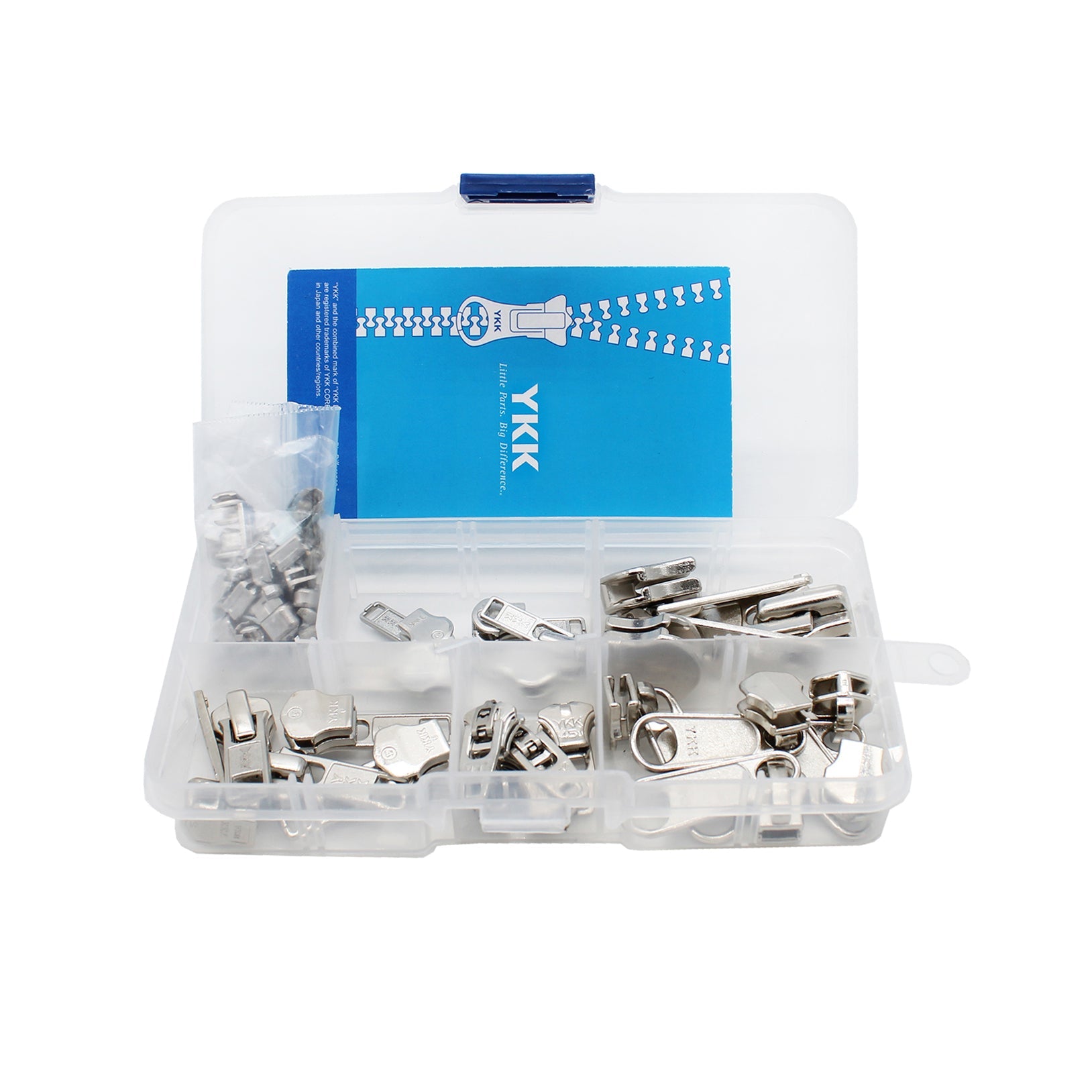 Zipper Repair Kit Solution Metal YKK® Assorted Aluminum Slider Easy Co ...